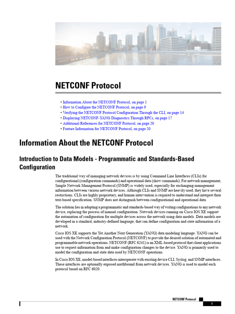 NETCONF Protocol Overview and Configuration | PDF | Secure Shell | I Pv6