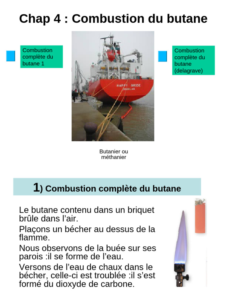Chap 4 Combustion Du Butane | PDF