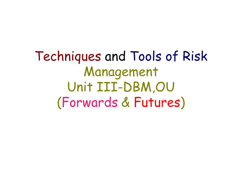 Masterunit 3 FRM | Download Free PDF | Futures Contract | Derivative ...