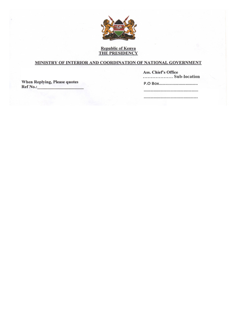 Chief Letter Head | PDF