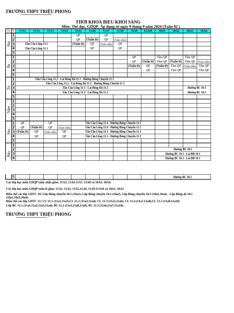Tkb Toan Truong Tuan 36 Nam Hoc 2024- 2025 AP Dung 05-5-2025 -Gddp 10 Van Het Chuong Trinh Cbaec ...