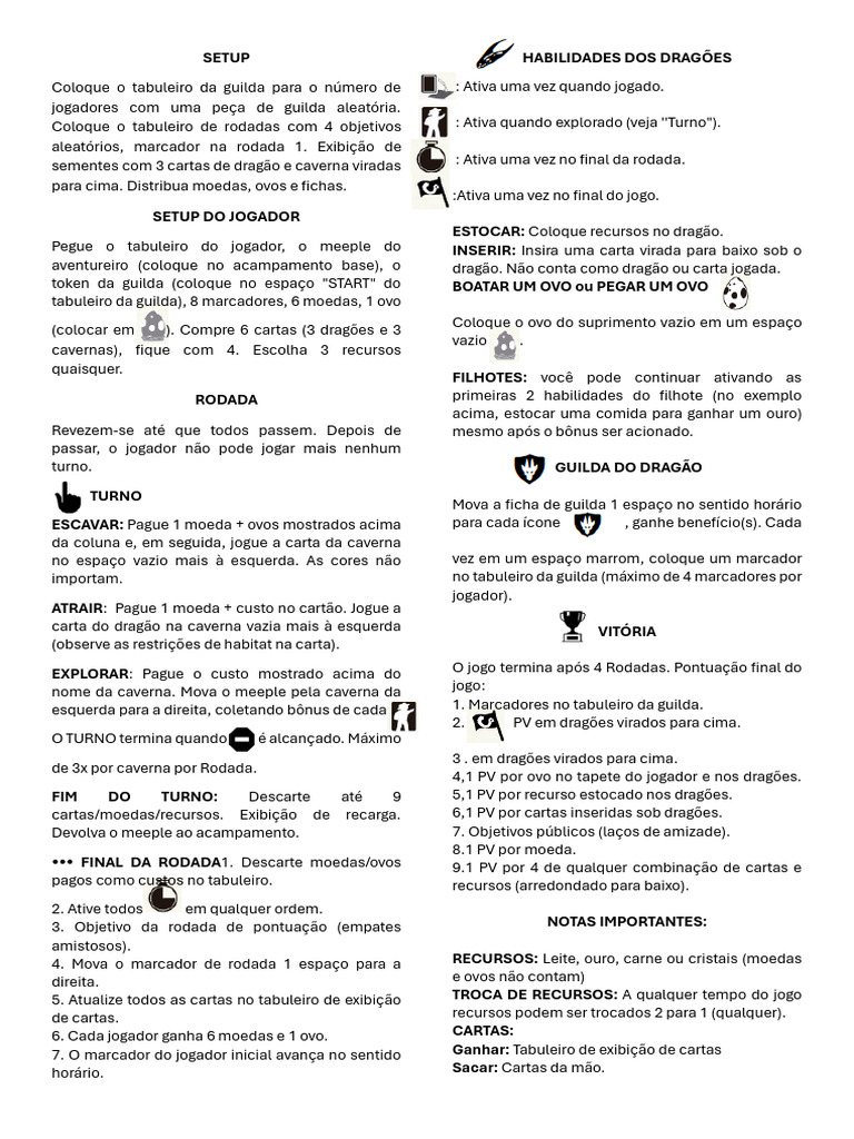 Configuração do Jogo Wyrmspam | PDF | Dragão