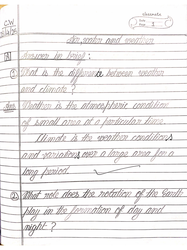 CH - 1 Science Q-A | PDF