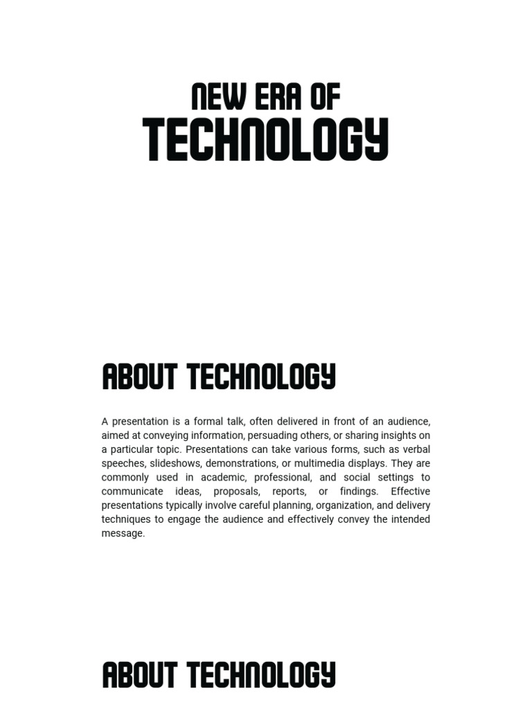 Black and Blue Modern Technology Presentation | PDF