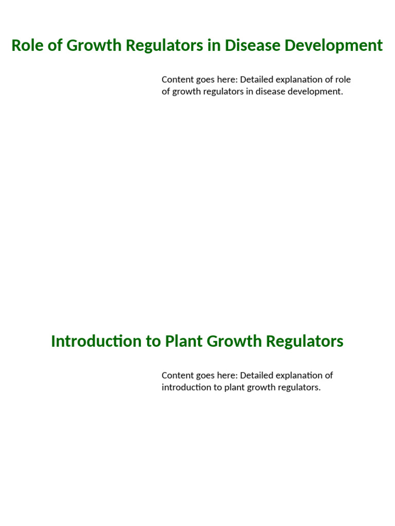 Growth Regulators in Disease Management | PDF | Plant Hormone ...