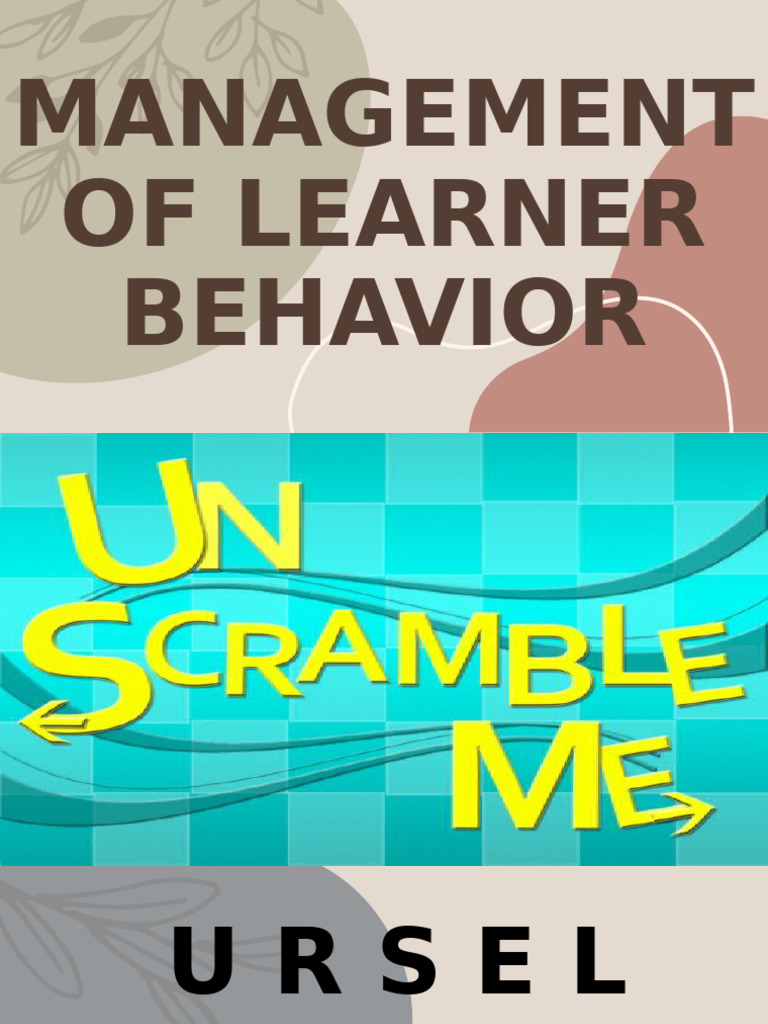 Management of Learner Behavior | PDF