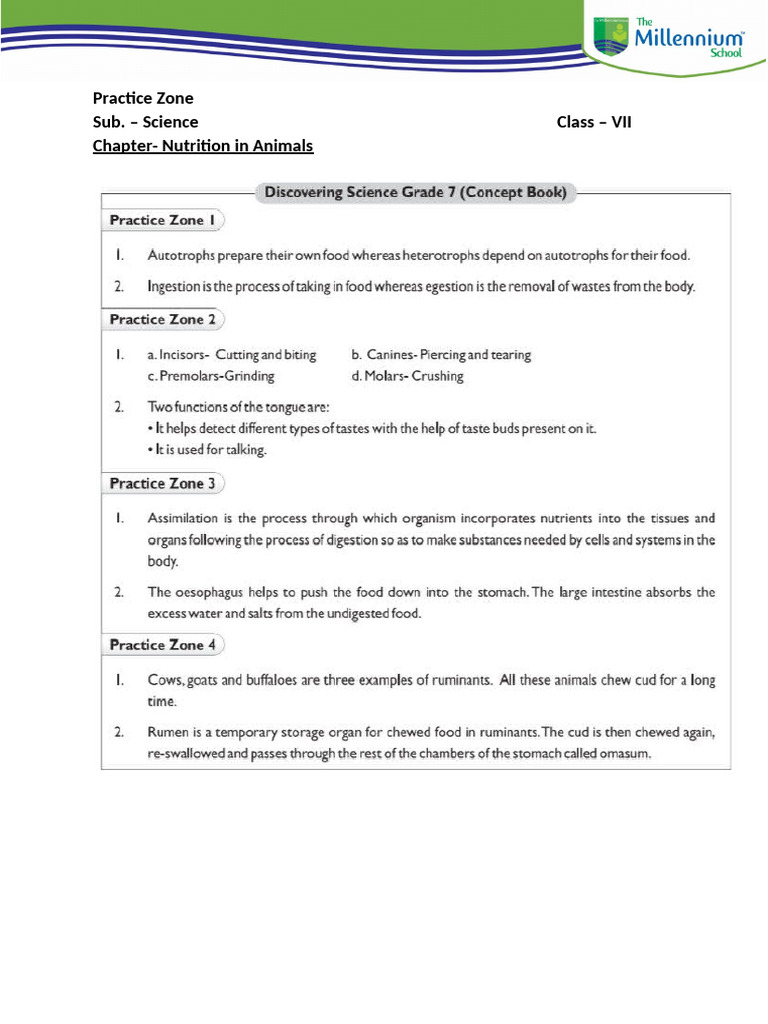 Practice Zone Sci Chp-2 | PDF