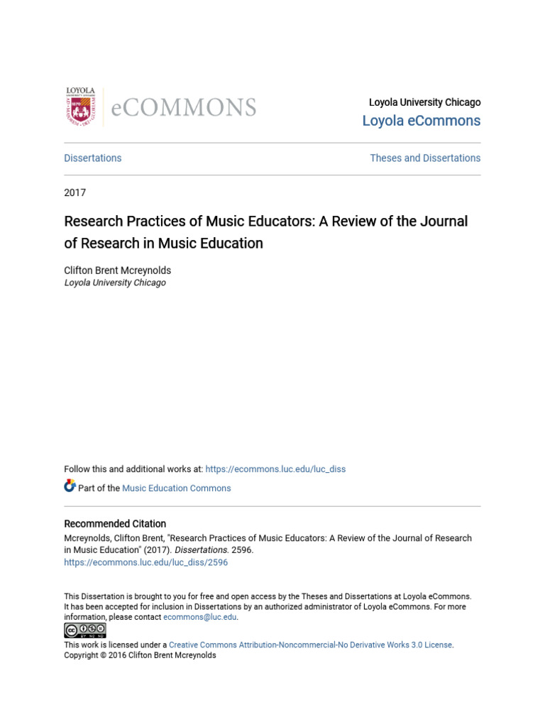 Research Practices of Music Educators_ A Review of the Journal of | PDF ...