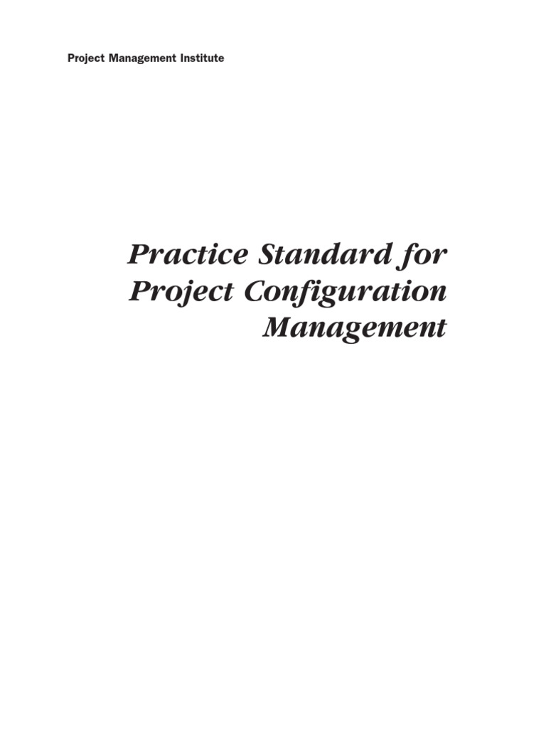 PMP Configuration Management Standard | PDF | Project Management | Business