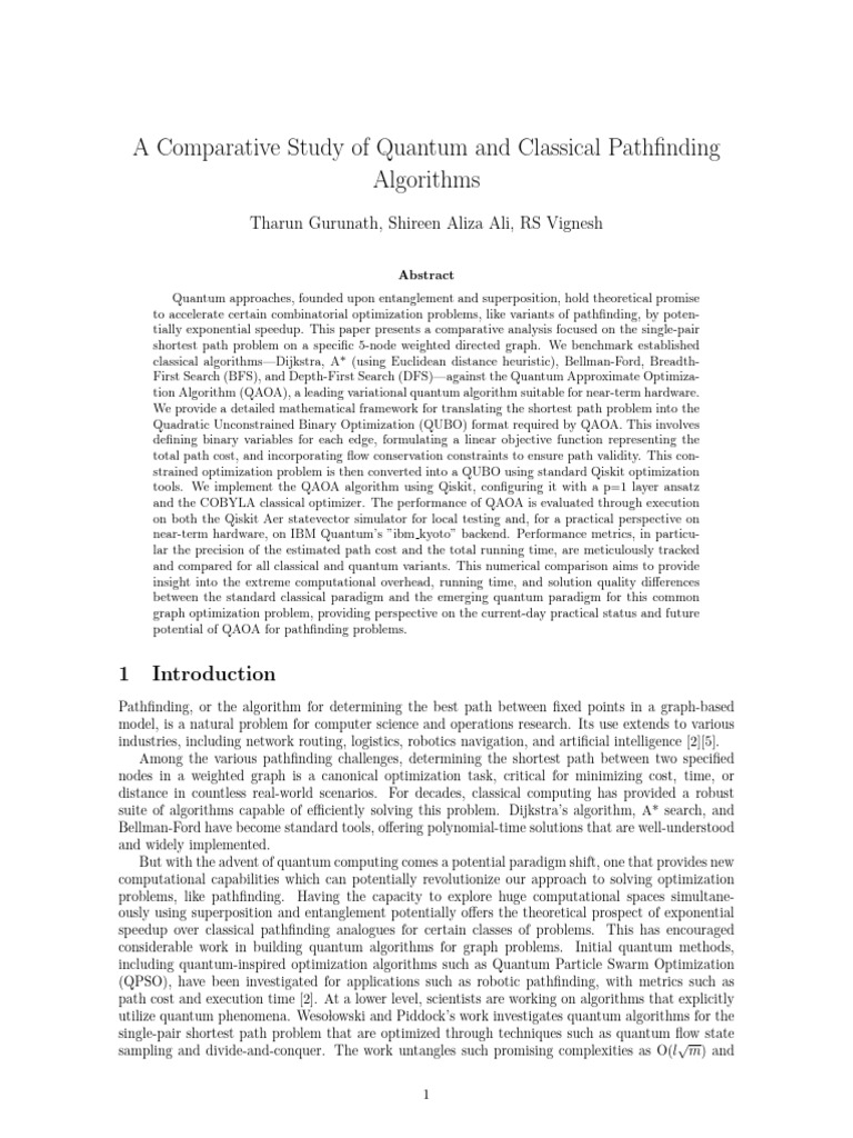 Quantum Pathfinding Drones | PDF | Quantum Computing | Theoretical ...