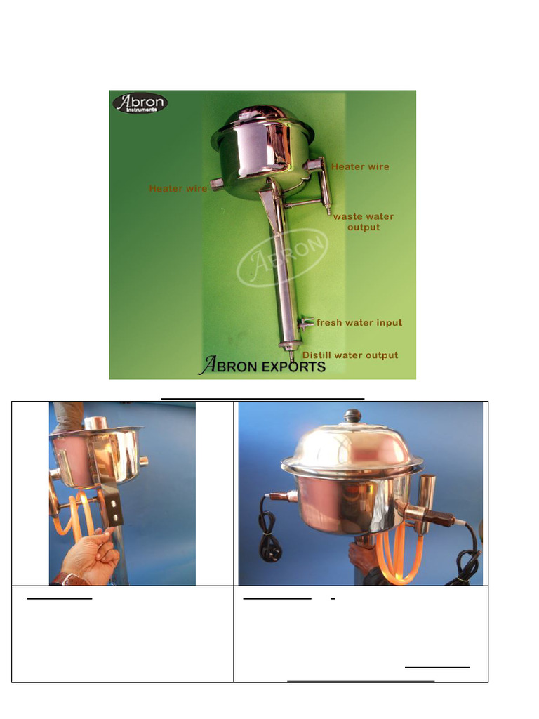 Manual water Distillation SS Pic 2014 | PDF | Water | Distillation