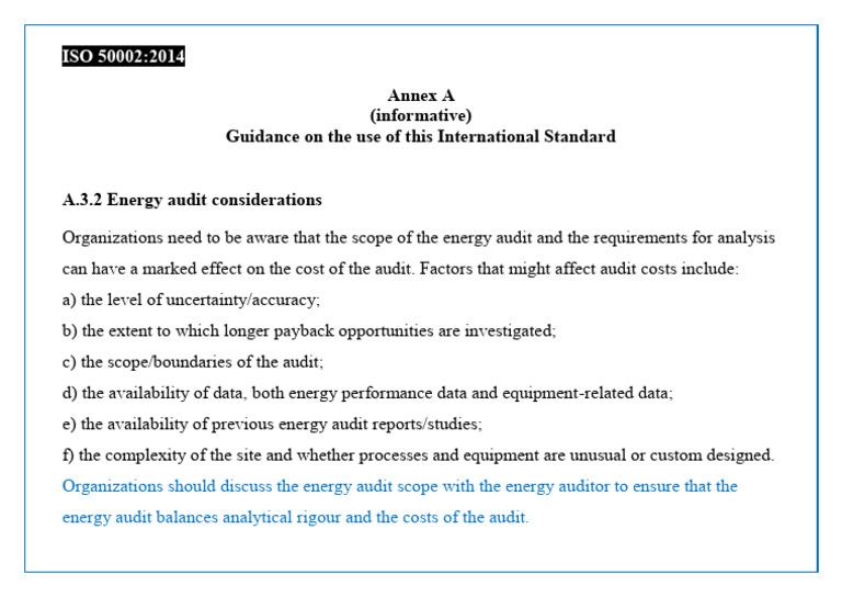Energy Audit Considerations | PDF