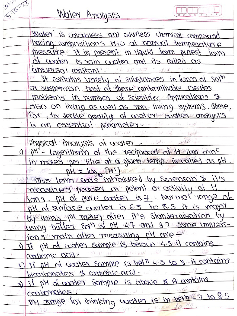 Water Analysis | PDF