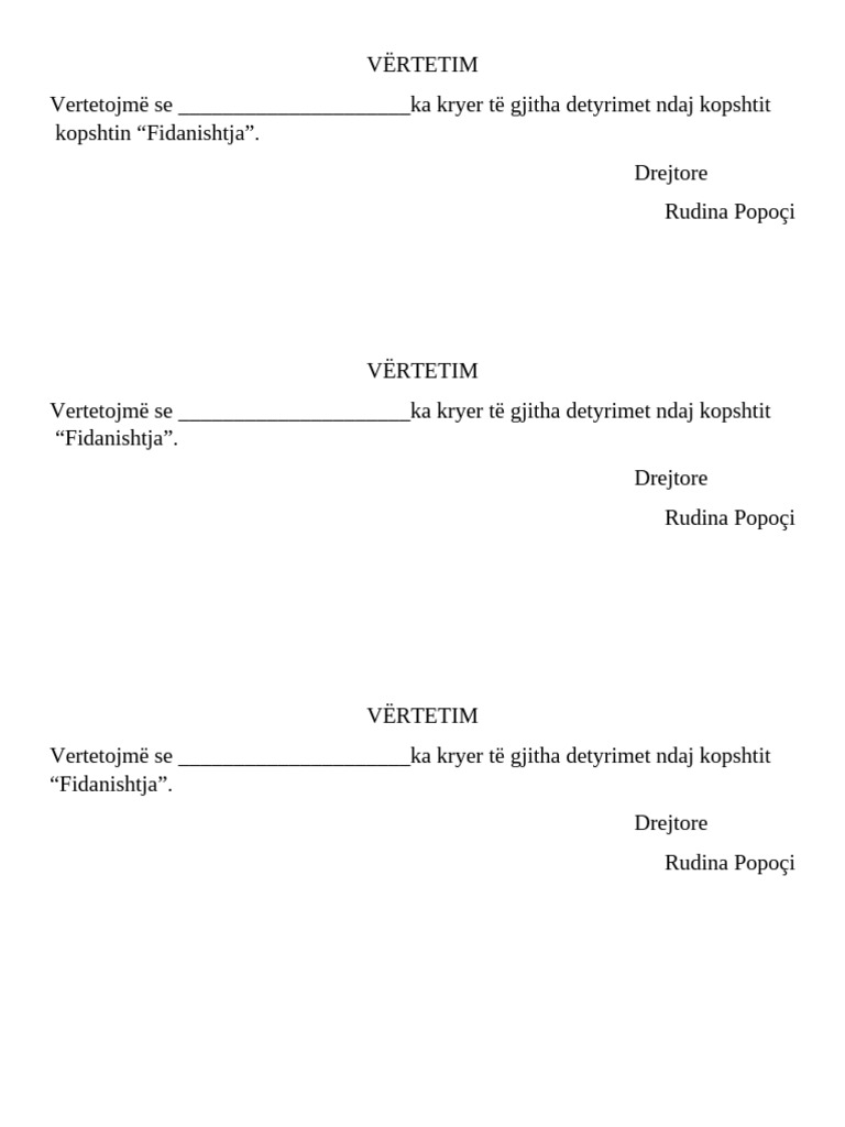 VËRTETIM Regjistrimi Fidanishtja | PDF