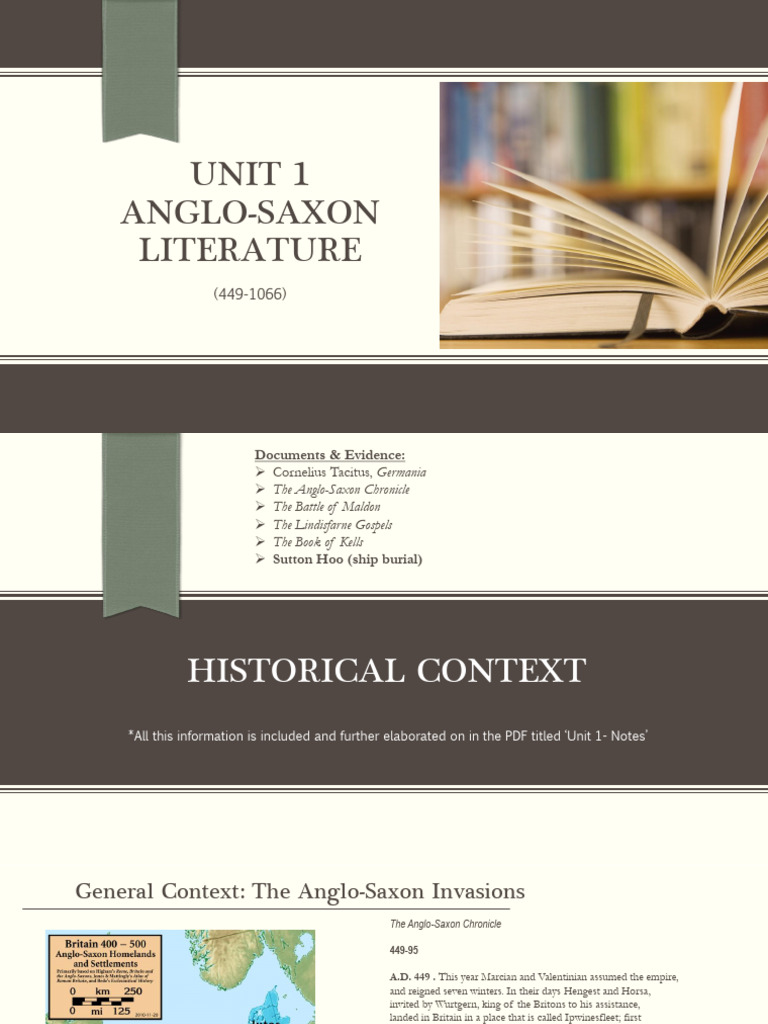 UNIT1 - Presentation - Course Page | PDF | Beowulf | Anglo Saxons