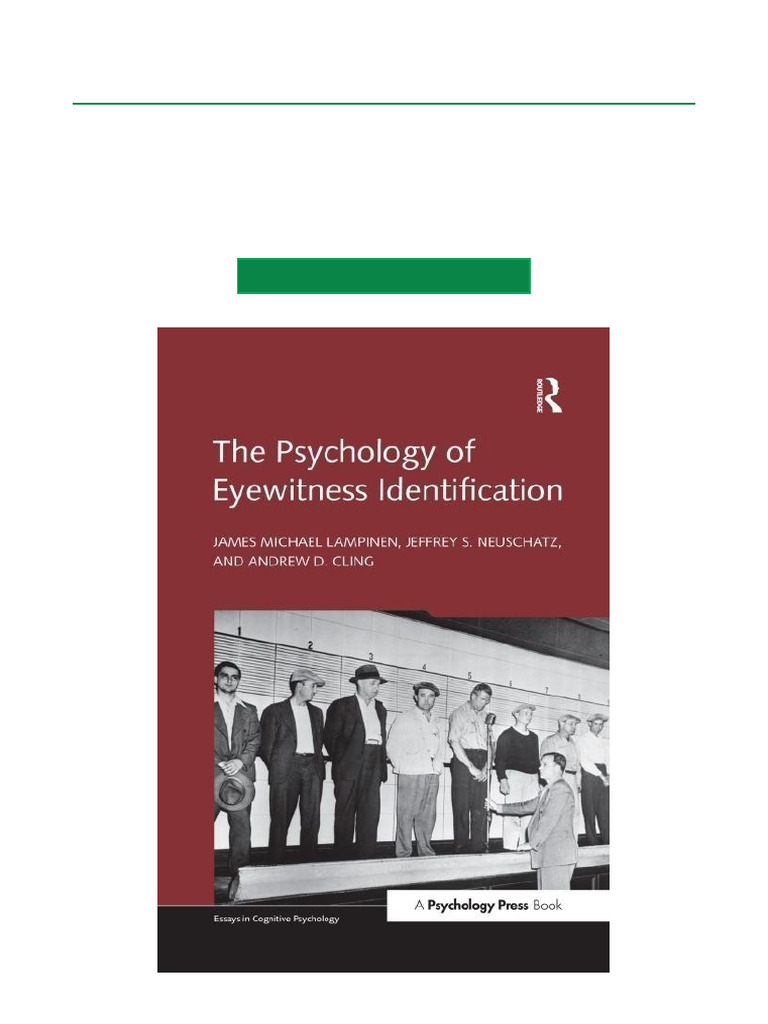 The Psychology of Eyewitness Identification 1st Edition Full MOBI Ebook ...