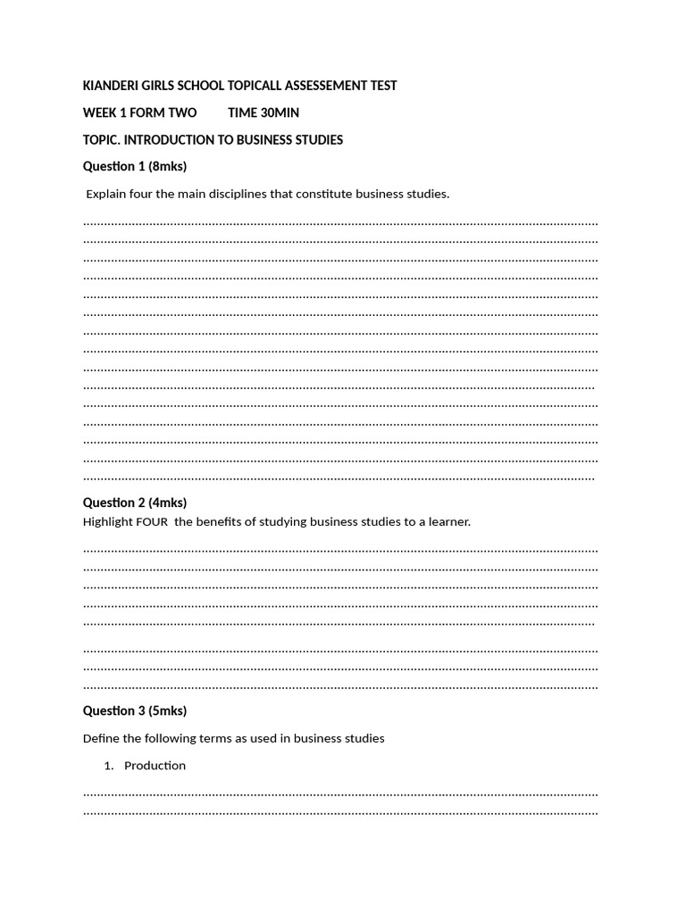 Topicall Assessement Test 1 | PDF | Learning | Education Theory