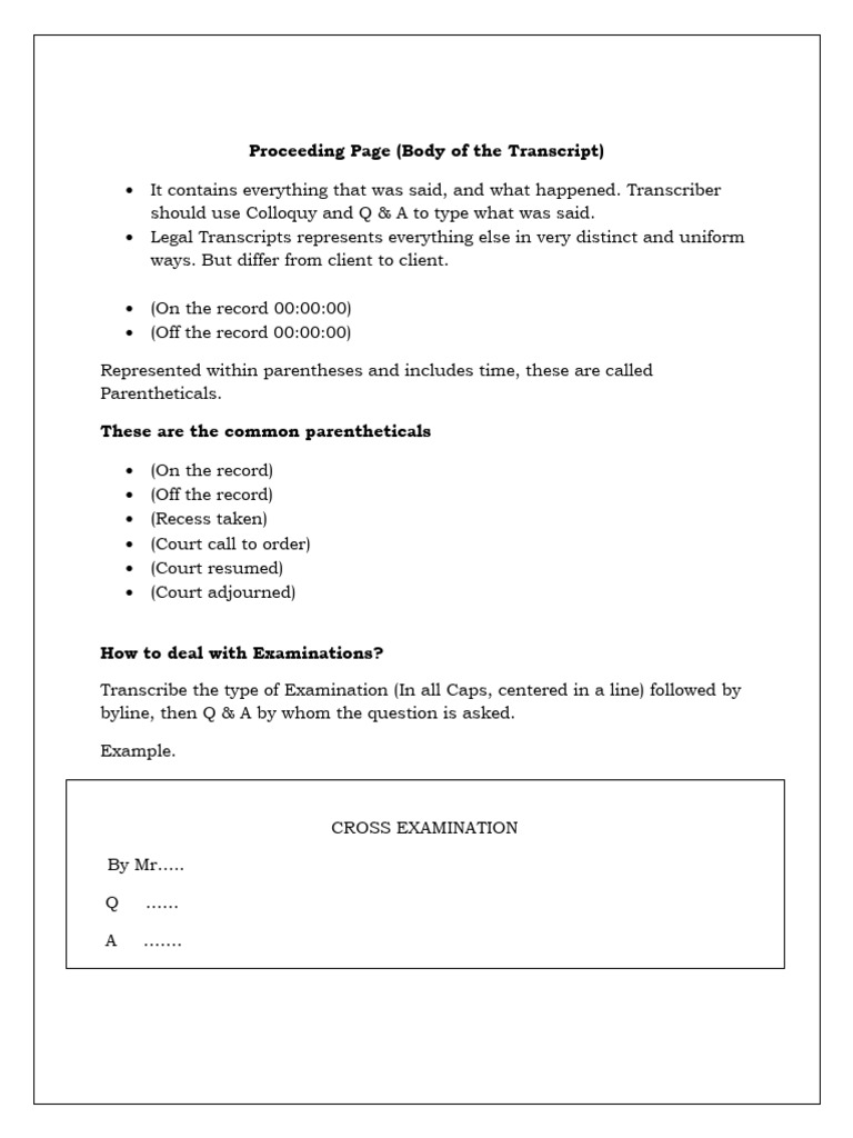Proceeding Page - Notes by Ramya | PDF | Witness | Deposition (Law)