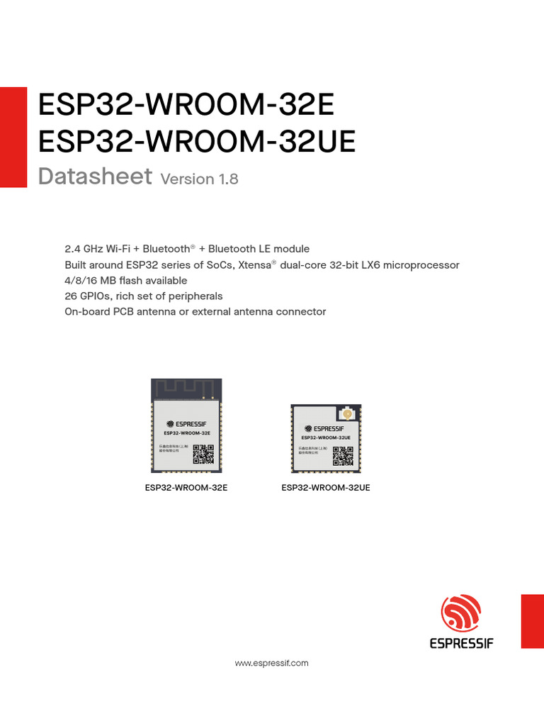 esp32-wroom-32e_esp32-wroom-32ue_datasheet_en (1) | PDF | Computer ...