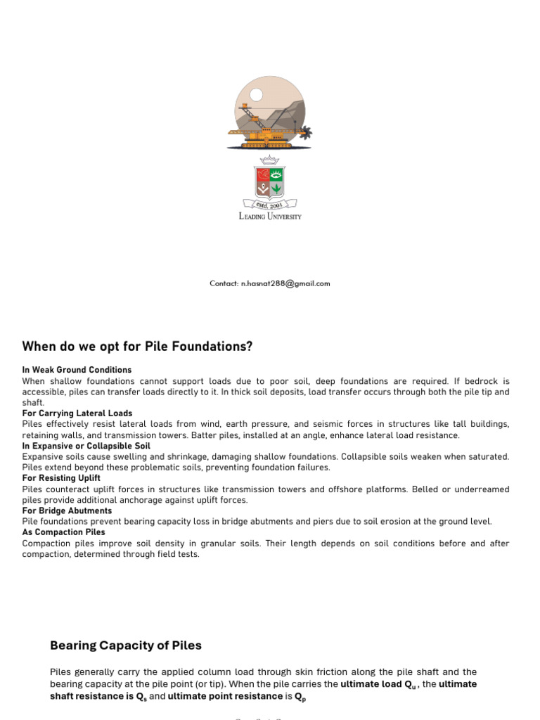 Lecture 6 Deep Foundation Pdf Deep Foundation Foundation