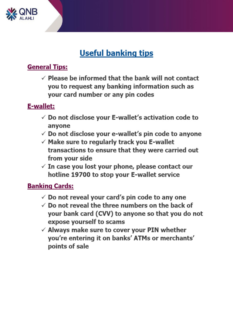 Useful Banking Tips English Final V04 | PDF