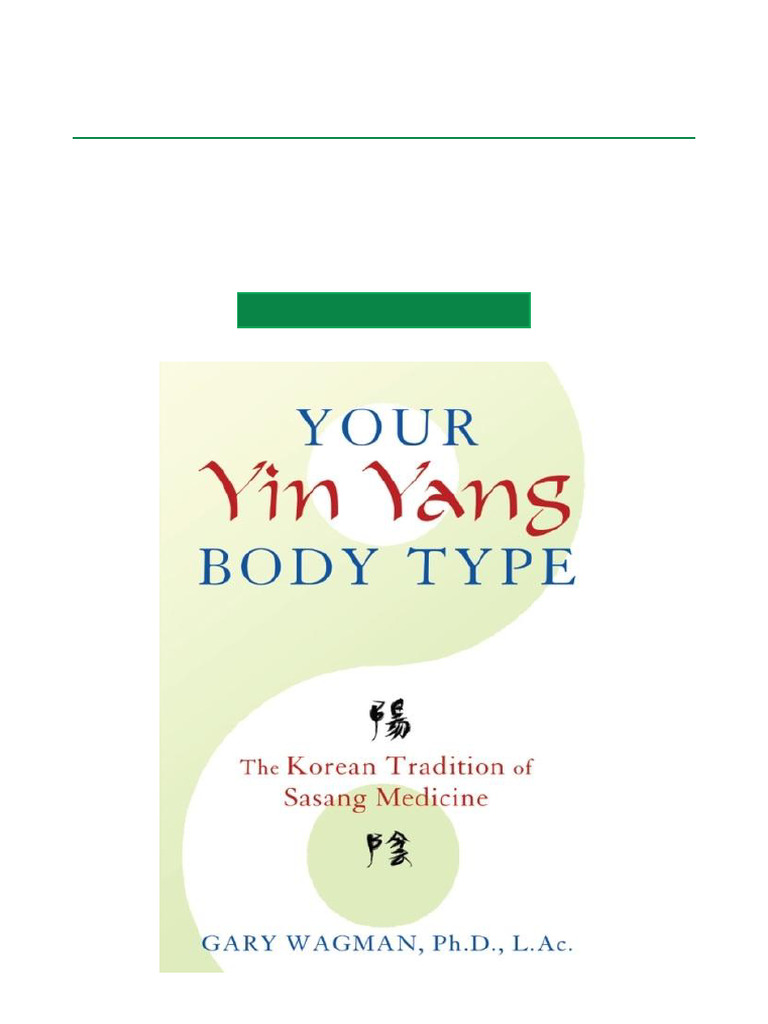Your Yin Yang Body Type Guide | PDF | Foods | Allergy