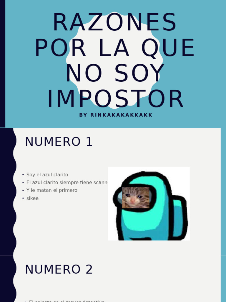 Razones Por La Que No Soy Impostor | PDF