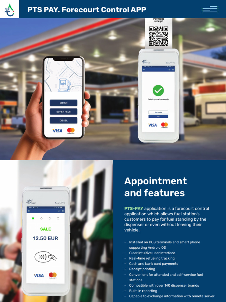 PTS Pay Forecourt Application Presentation | PDF | Filling Station | Point Of Sale