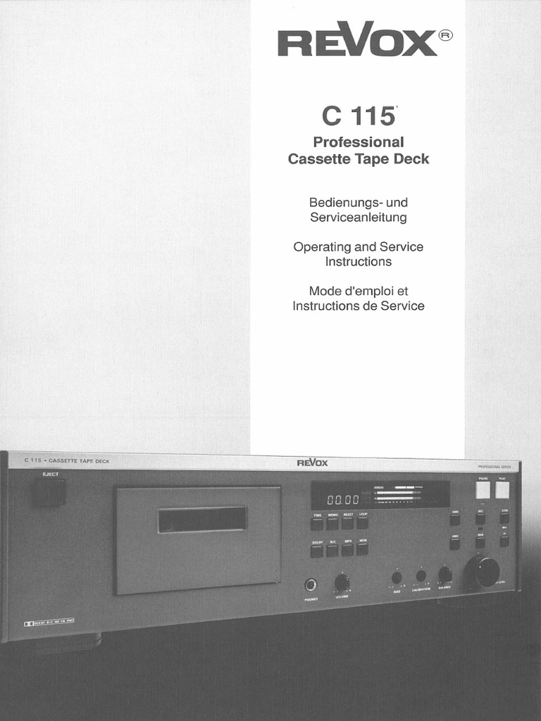 Studer Revox c115 SM | PDF