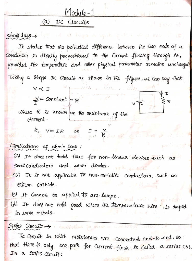 Module-1 (D.C.circuits & a.C Fundamentals) | PDF