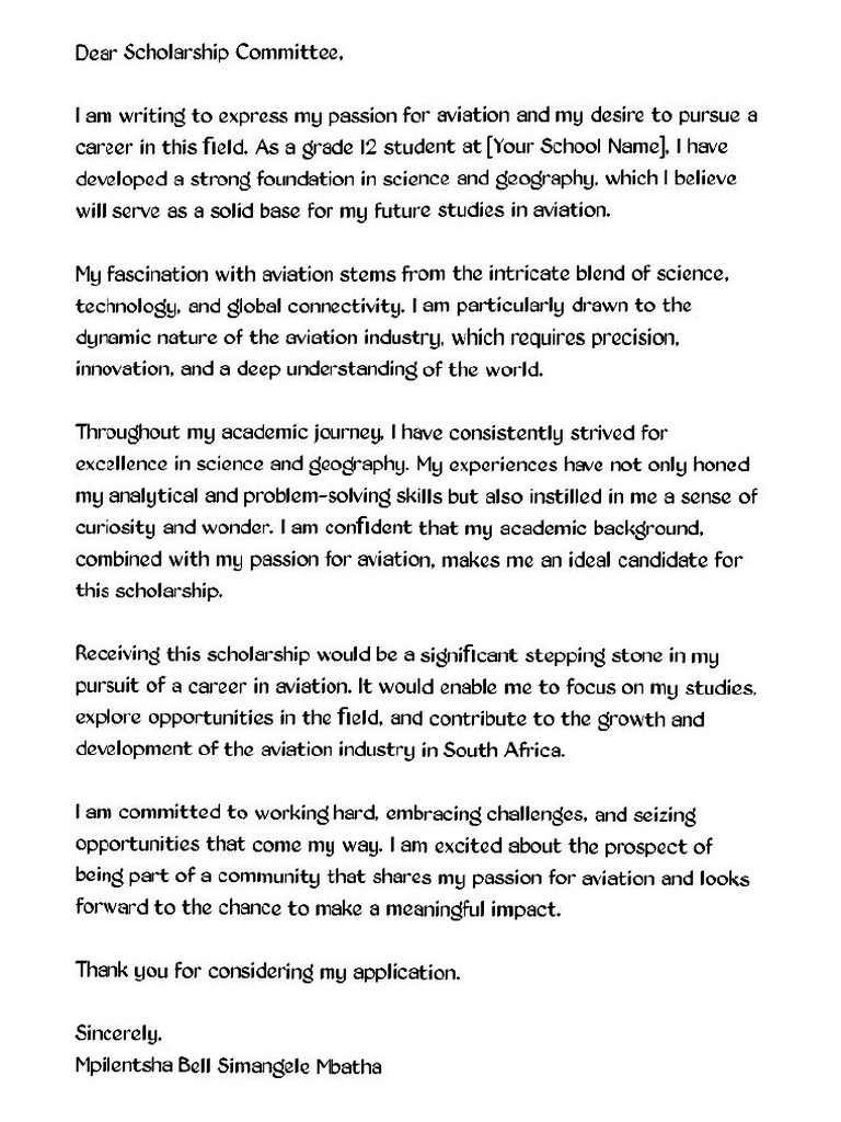 Motivation Letter | PDF