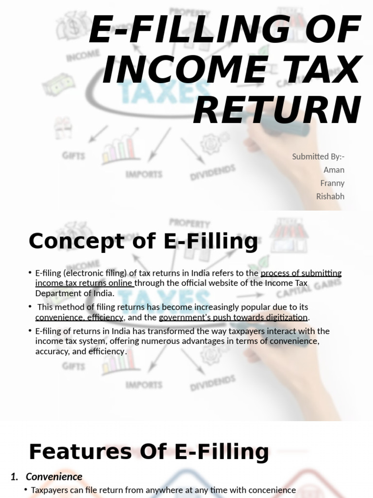 E-Filing Income Tax Returns in India | PDF | Taxes | Accuracy And Precision