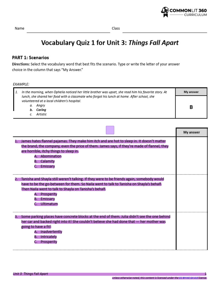 Quiz For Middle School Kids | PDF
