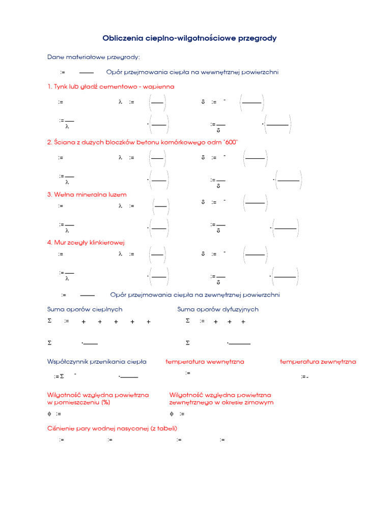 Obliczenia Cieplne Przyk - Ad | PDF