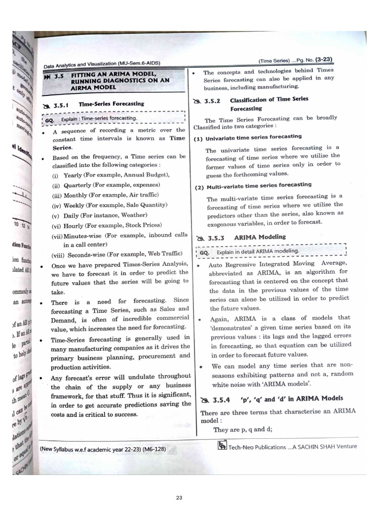 Arima Model Techneo | PDF