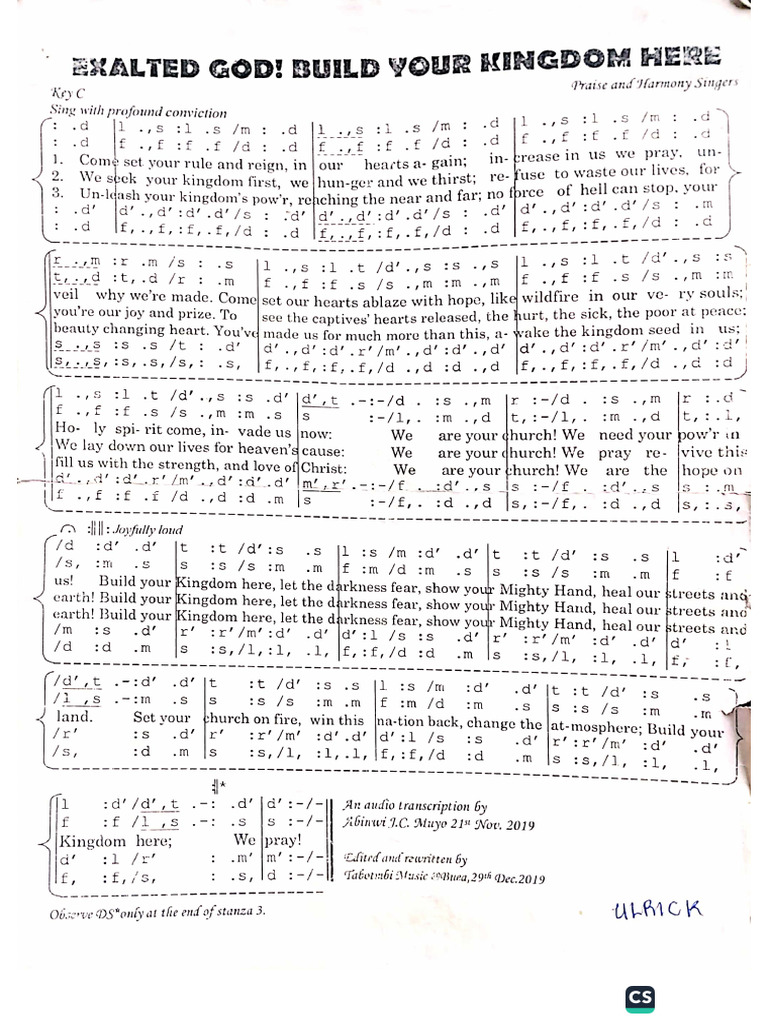 Exalted God Build Your Kingdom Here(1) | PDF