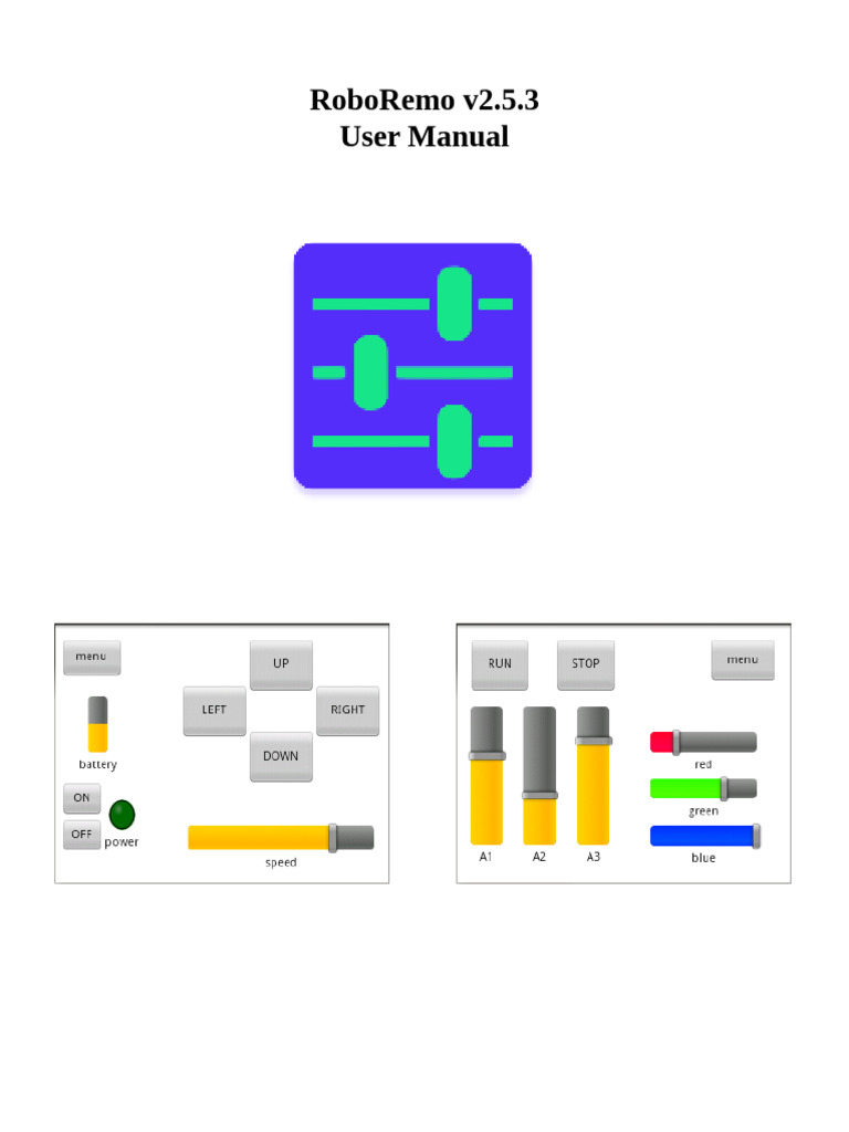 Roboremo App Manual v253 | PDF | Port (Computer Networking) | Bluetooth