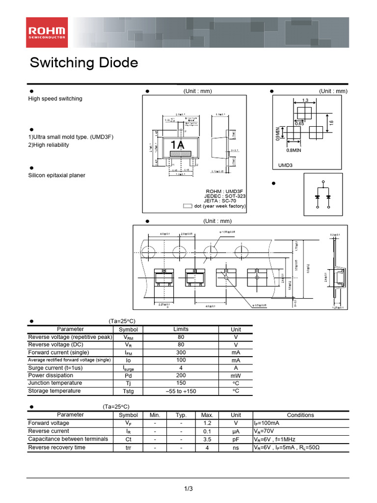 Dan202um Rohm | PDF | Rectifier | Diode
