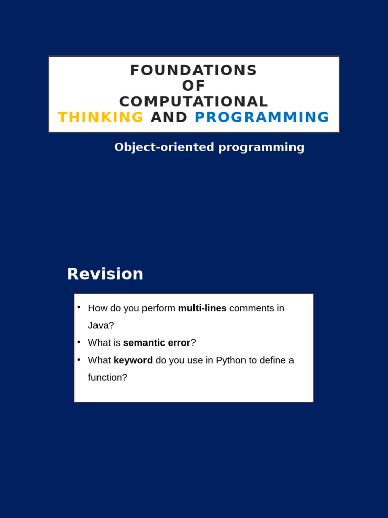 14 Object Oriented Programming Pdf Object Oriented Programming Class Computer Programming 