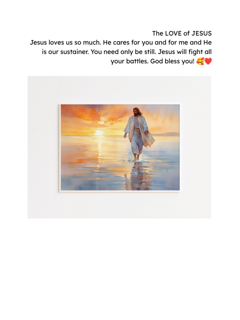 Jesus' Talking - The LOVE of JESUS | PDF