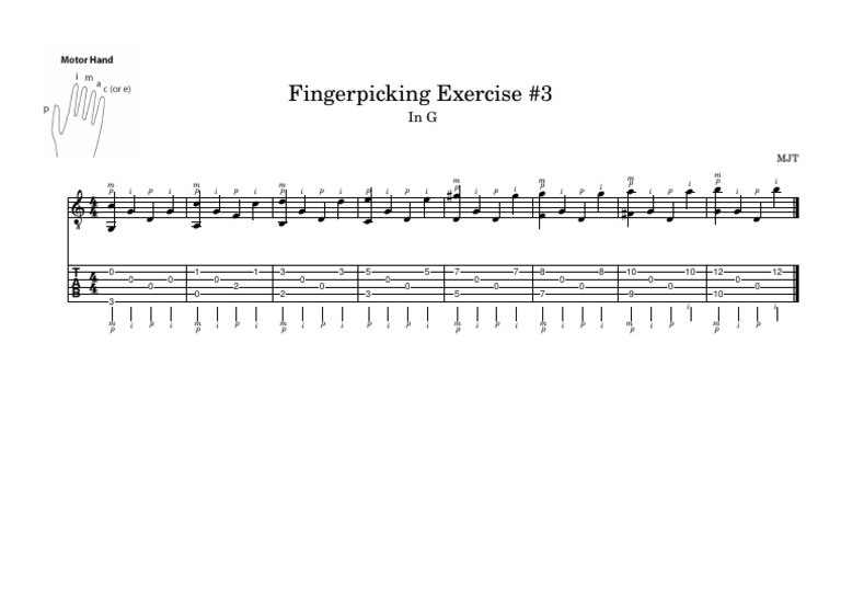Fingerpicking Ex. 3 in G | PDF