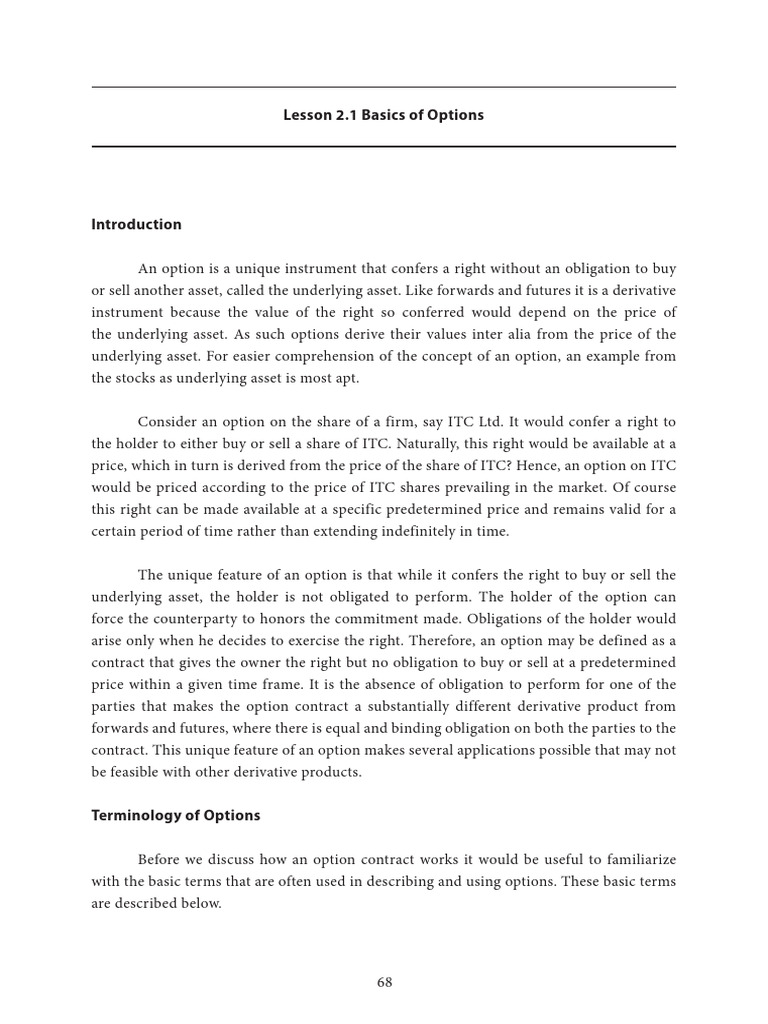 Unit-3 Financial-Derivatives (KMBN FM03) | PDF | Option (Finance ...