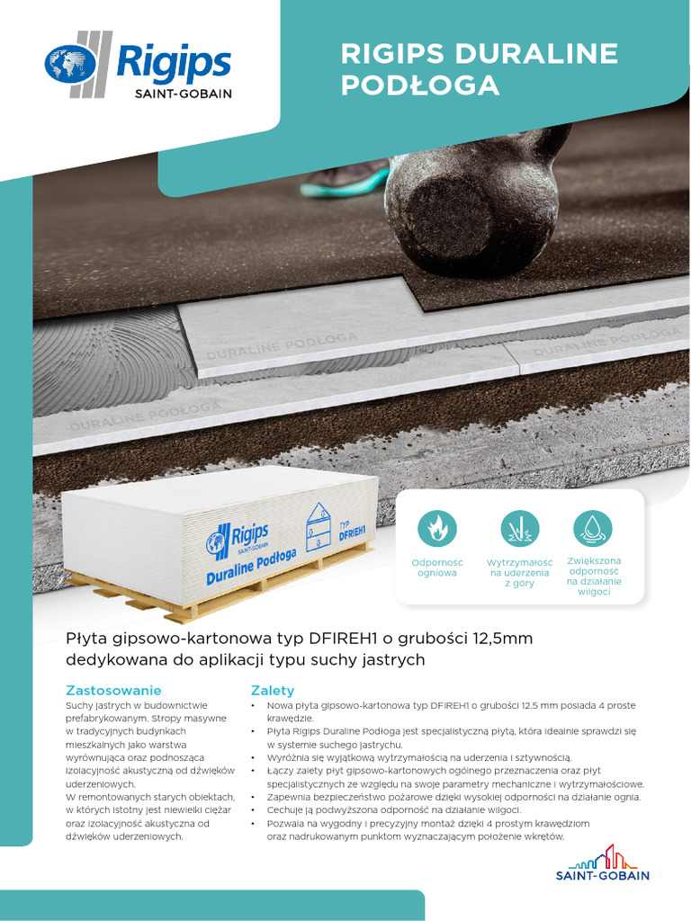 KT Rigips DURALINE PODOGA Typ DFIREH1 125mm | PDF