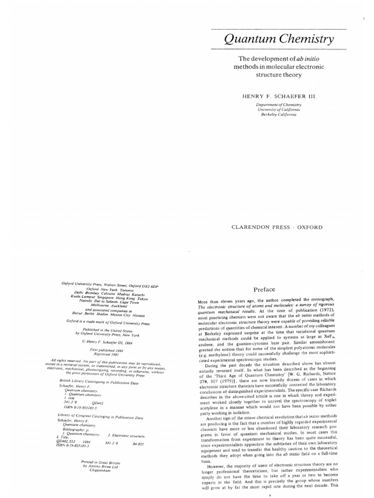 Henry F. Schaefer III - Quantum Chemistry - The Development of Ab Initio Methods in Molecular ...