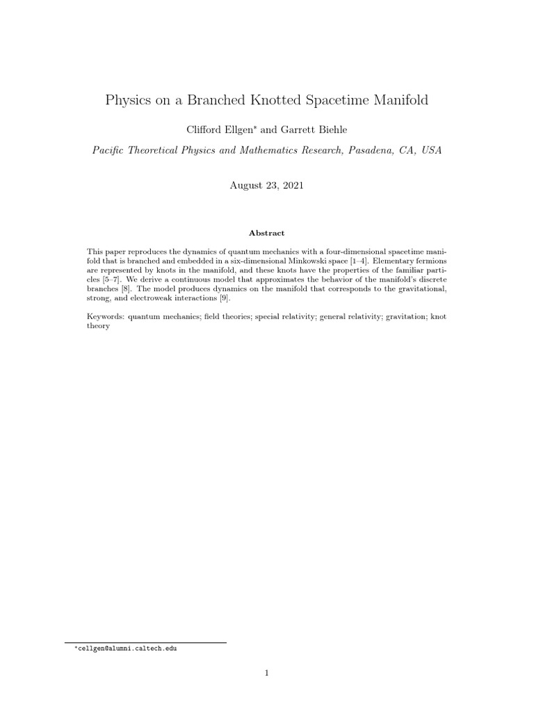 Knot Physics | PDF | Tensor | Field (Physics)