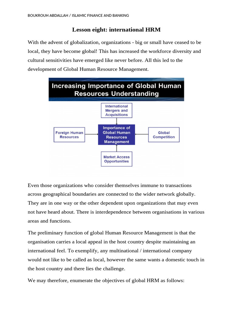 Global Human Resource Management Insights | PDF | Employment | Human ...