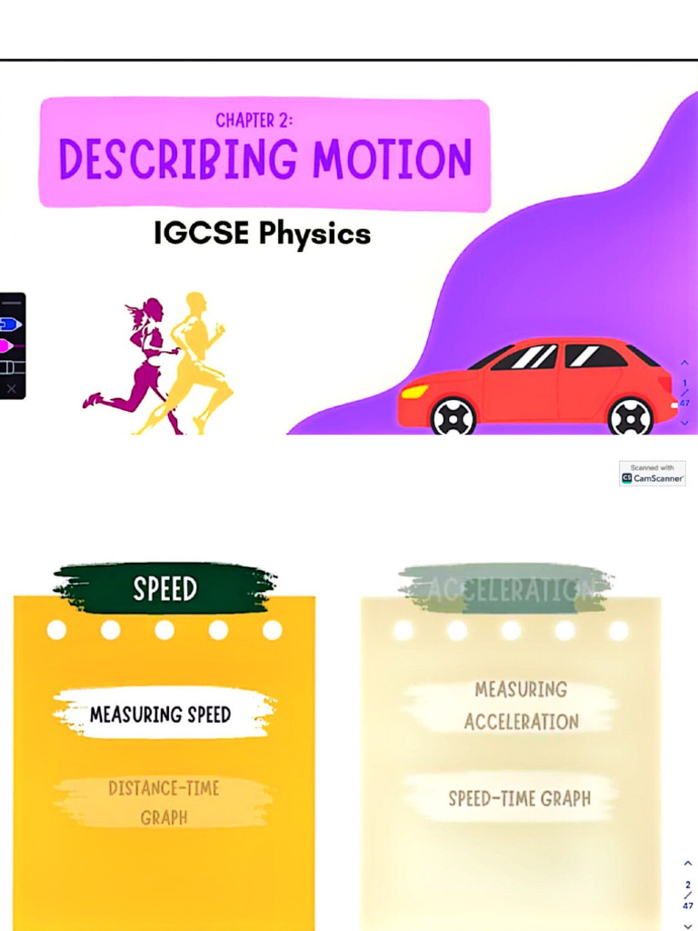 Describing Motion Igcse Chap 2 | PDF