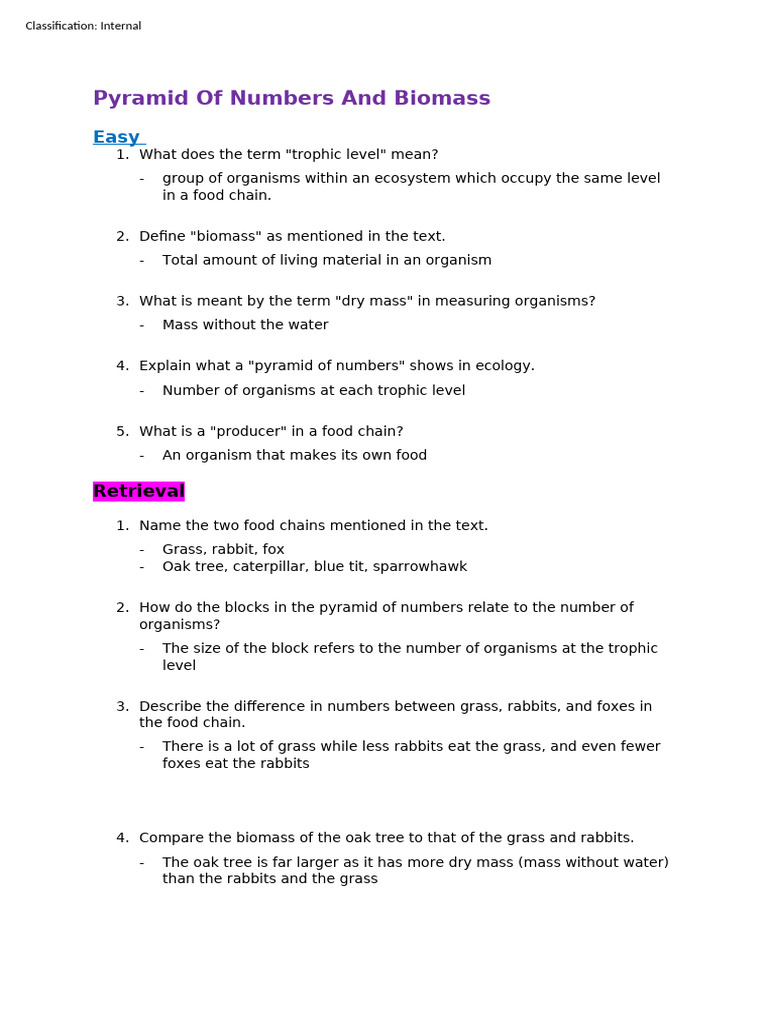 Trophic Levels - Biomass and Numbers | PDF | Biomass (Ecology) | Food Web