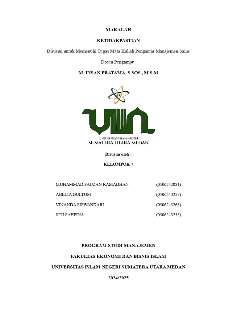 Makalah PMS Kel 7 | PDF