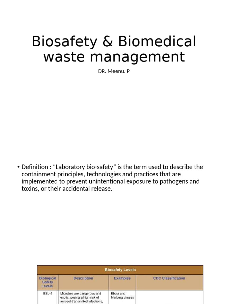 Biosafety in Blood Bank Waste Management | PDF | Sterilization ...